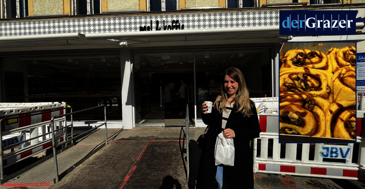 Mel&Koffie am Jakominiplatz: Frische Zimtschnecken und Coffee to: Der ...